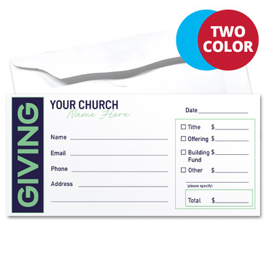 Custom Offering Envelope - Two Color - E2C015 - Box of 500