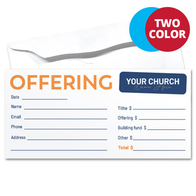 Custom Offering Envelope - Two Color - E2C013 - Box of 500