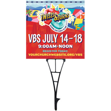 Customizable VBS Yard Signs - Twists & Turns - 24x24 Printed Size ...
