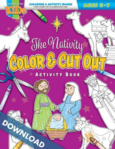 The Nativity Color & Cut-Out Activity Book - Digital Download ...