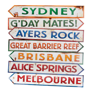 Australia Directional Sign Cutouts (Pkg. of 4) - 23.75" x 3.75 ...