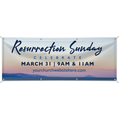 Customizable Outdoor Vinyl Banner - Resurrection Sunday - BSP240600 ...