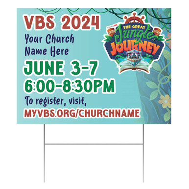 Template VBS Yard Sign: Easy Custom Outdoor Yard Sign - Personalize in ...