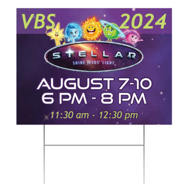 Easy Custom Outdoor Yard Sign - Personalize in Real Time - Stellar VBS ...