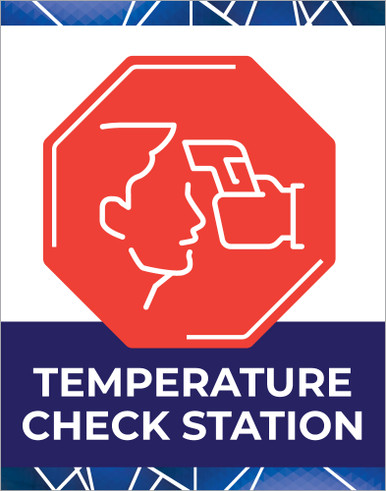 Poster Signs - Temperature Check Station - 22" x 28"