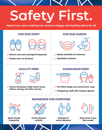 Poster Signs - Safety First - 22" x 28"