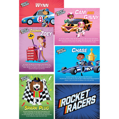 Mascot Posters - Set of 6 - 17" x 22" - Rocket Racers VBS 2025 by RBP ...
