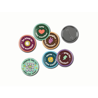 Daily Theme Buttons (Pack of 12 Sets) (Enough for 12 Kids) - Live it ...