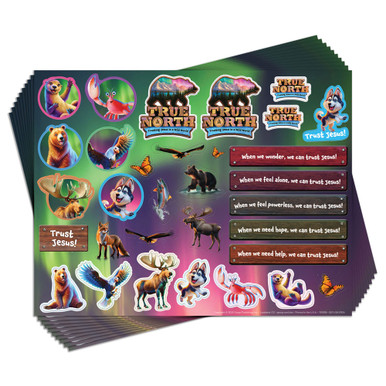 True North Sticker Sheets (Pack of 10 sheets) - True North VBS 2025 by ...