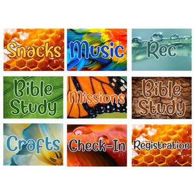 Station Signs (Door Signs Set of 9) - Easy Scene Pop-Up Giant VBS ...