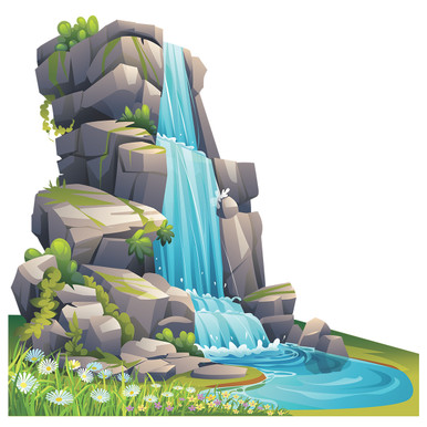 Waterfall - Easy Scene Pop-Up Giant VBS Display - 95" x 95" - VBS 2025 ...