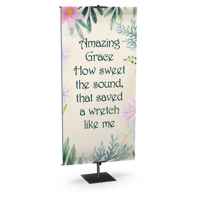 Church Banners - Floral Pair - Amazing Grace - Concordia Supply