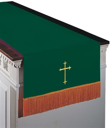 Communion Table Runner Hunter/Purple w/ Cross - Concordia Supply