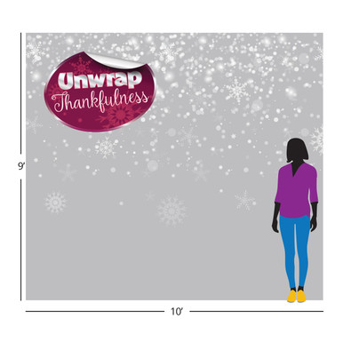 Team Family Unwrap Thankfulness Photo-Op Fabric Backdrop - Concordia Supply