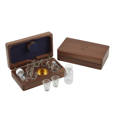 Hardwood Portable Communion Set - 7 Cup - Concordia Supply