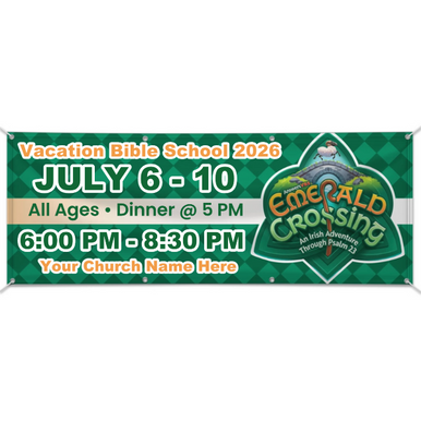 Easy Custom Outdoor Vinyl Banner - Personalize in Real Time - Emerald ...