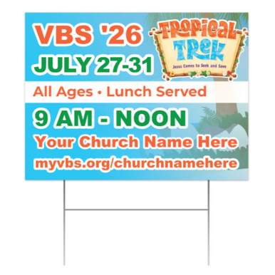 Easy Custom Outdoor Yard Sign - Personalize in Real Time - Tropical ...