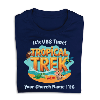 Easy Custom VBS T-Shirt - Full Color Design - Tropical Trek VBS ...