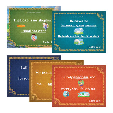 Pre-Primary and Toddler Memory Verse posters (Pack of 5) - Emerald ...