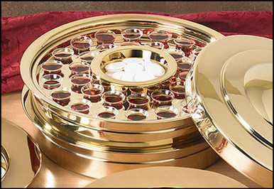 Stacking Communion Tray - Brass Tone by Sudbury