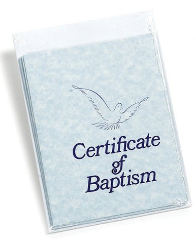 Certificate-Baptism w/Envelope (Blue Parchment) (Pack of 6) - Concordia ...