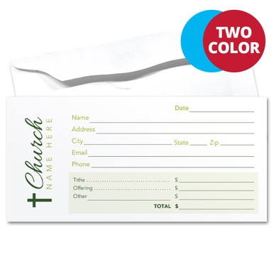 Custom Offering Envelope - Two Color - Classic Top Logo - E2C005 - Box ...