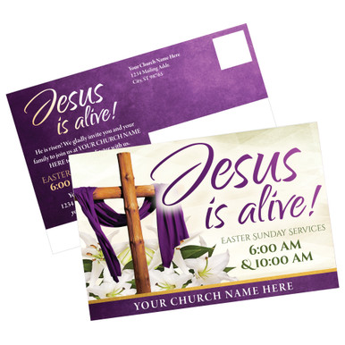 Customizable Easter Postcards - Jesus is Alive - Concordia Supply