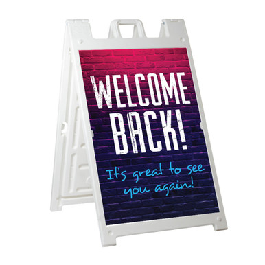 Welcome Back Brick Style - Deluxe A-Frame Sandwich Board Street Signs ...