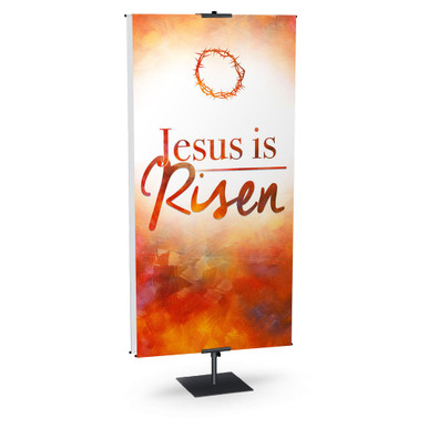 Easter Banner - Orange Easter Series - Jesus Is Risen
