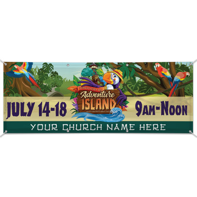 Custom Outdoor Vinyl Banner - Adventure Island VBS - BADV001