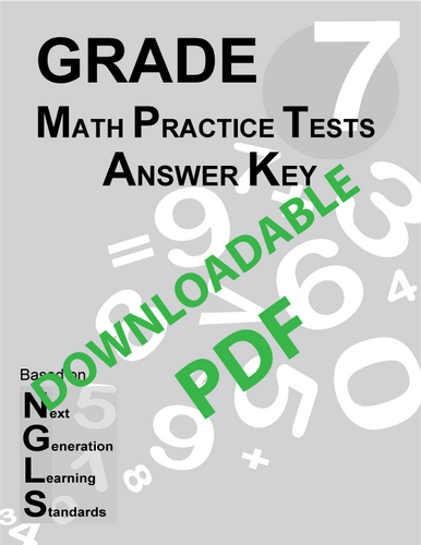 Non-Printable PDF Answer Key for 7th Grade Math (NGLS) - Topical Review ...