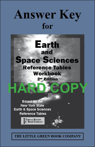Earth and Space Science Reference Tables Workbook - Answer Key