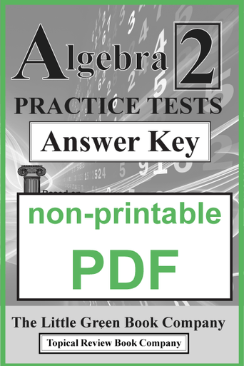 Non-Printable PDF Answer Key for Algebra 2 Practice Tests (NGLS ...