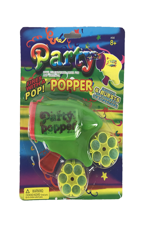 Party Popper Gun 6 Shots - USWHOLESALEFIREWORKS