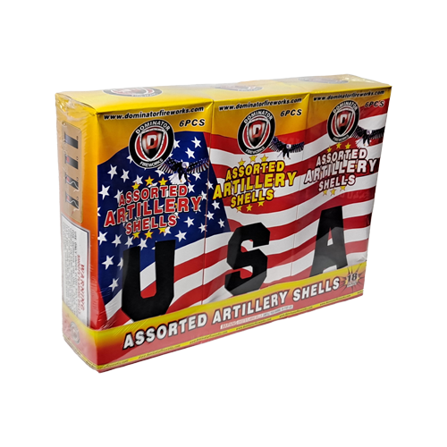 Assorted Artillery Shells - 3 Packs of 6 - USWHOLESALEFIREWORKS