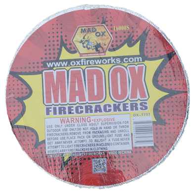 Mad Ox Firecrackers 16000 Roll - USWHOLESALEFIREWORKS