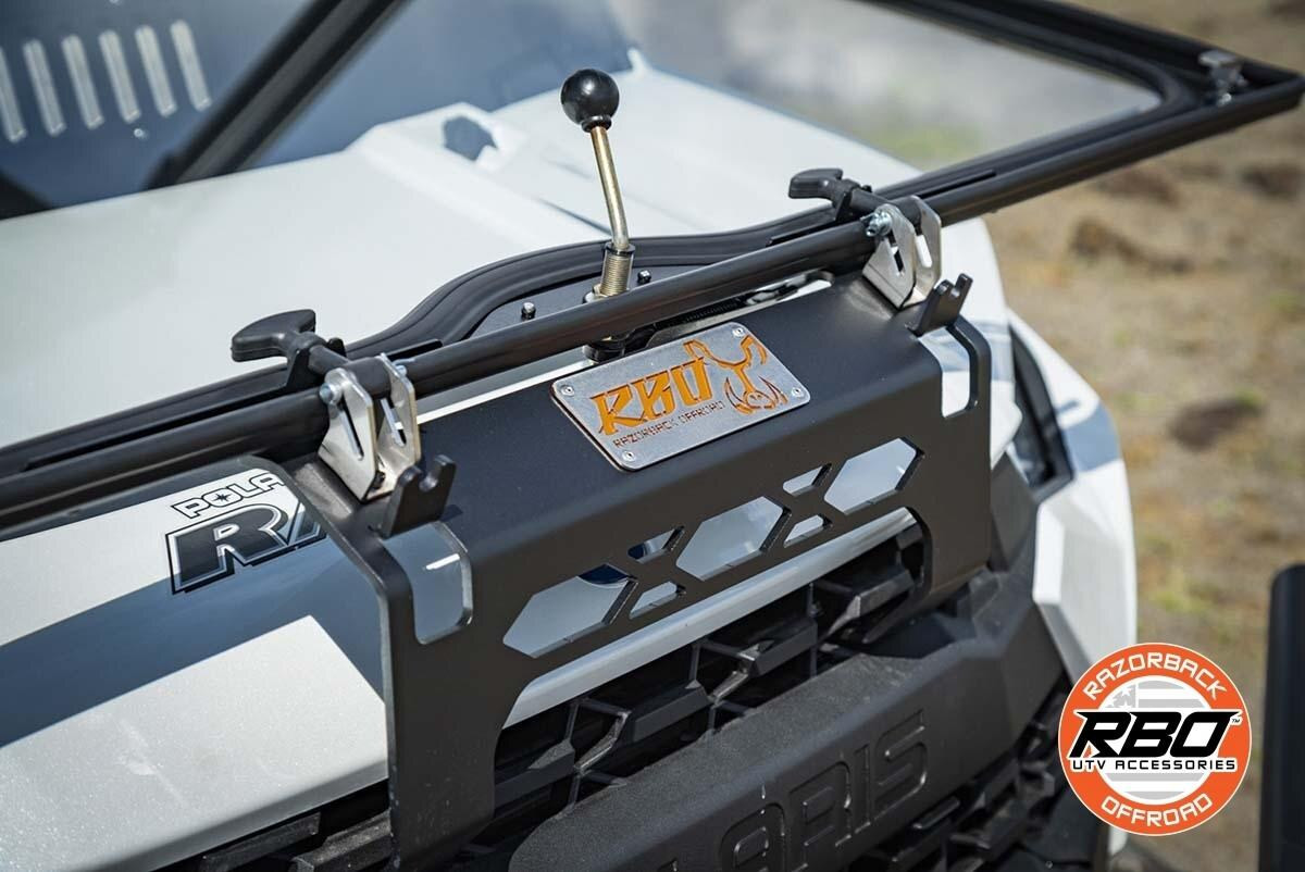Buy Razorback Offroad RBO Polaris Ranger Glass Folding Front Windshield ...