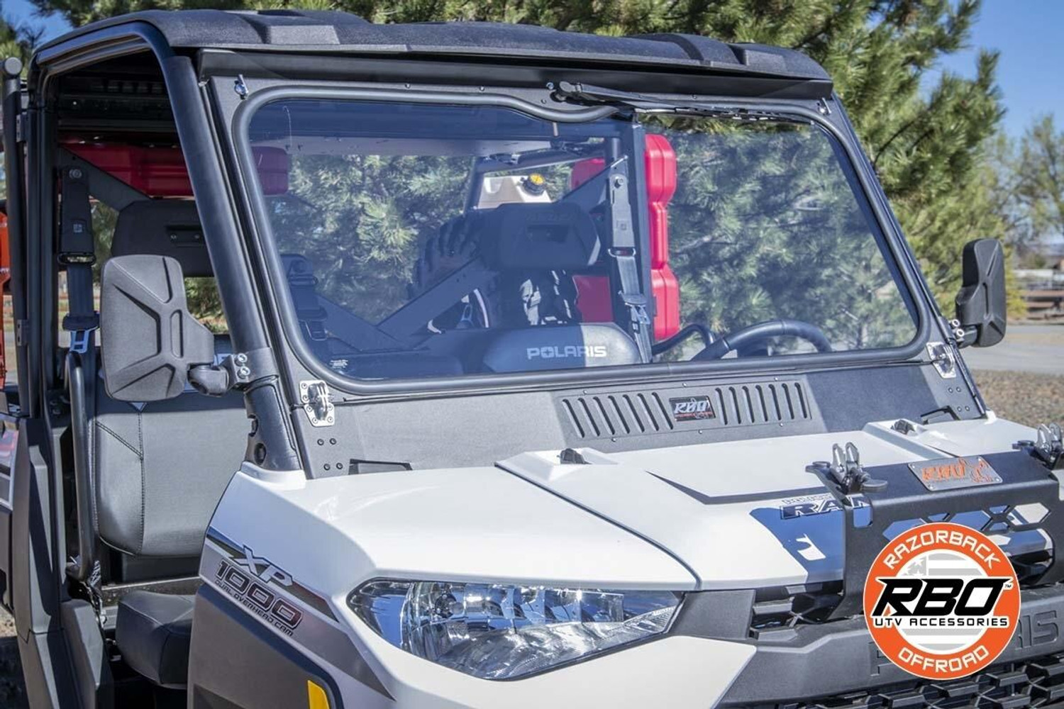Razorback Offroad RBO Polaris Ranger Glass Folding Front Windshield ...