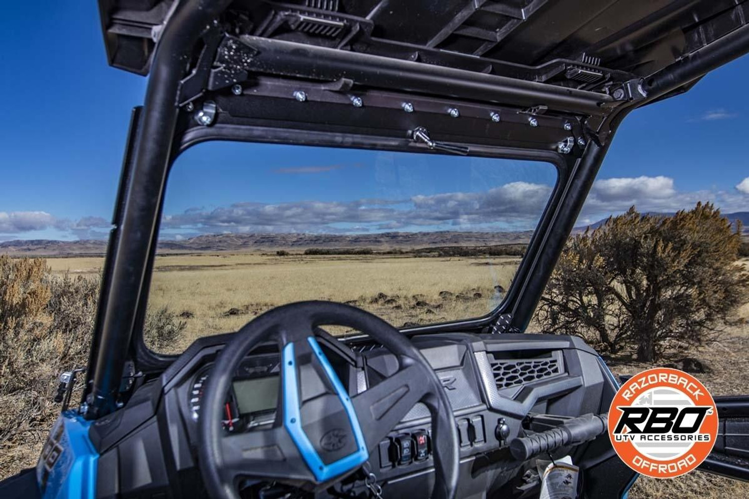 Razorback Offroad RBO Polaris RZR 1000 Front Folding Windshield with ...