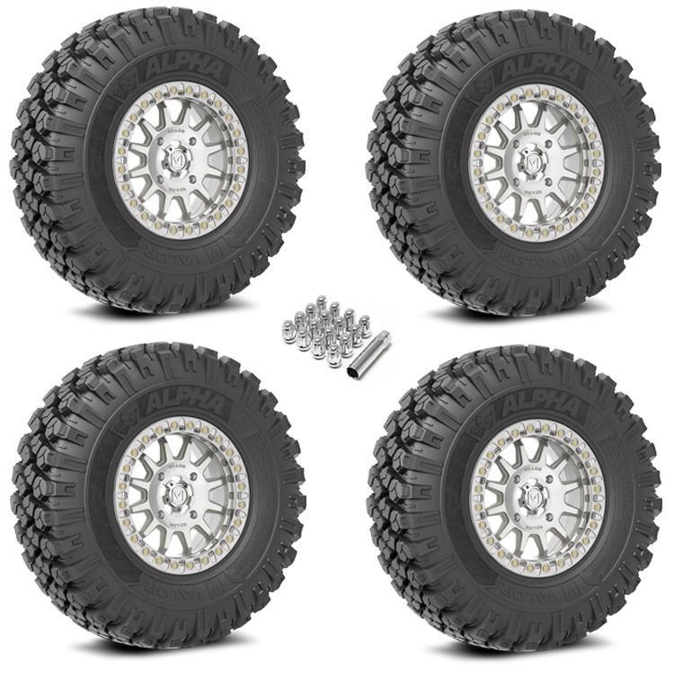 Valor Offroad Wheel and Tire Package with V09 Wheels and Alpha Tires ...