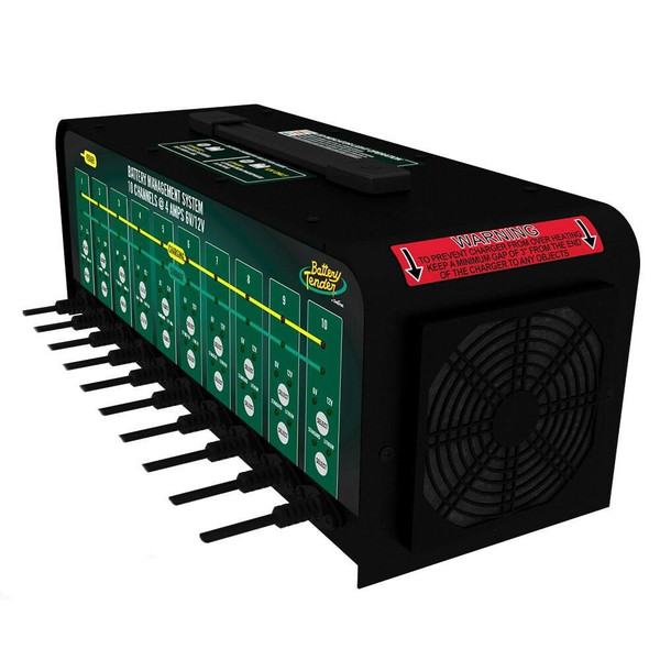 Battery Tender PowerTender 10-Bank 4 Amp 12V/6V Battery Charger and ...
