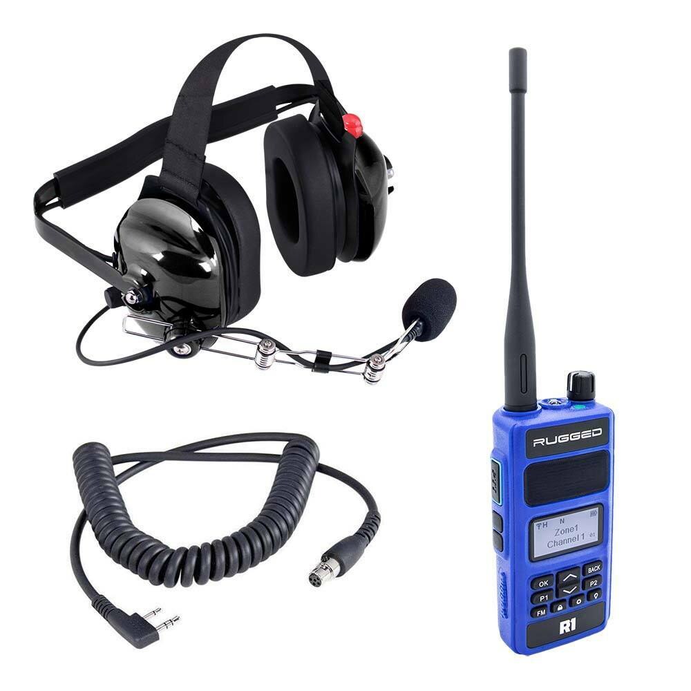 Rugged Radios Crew Chief / Spotter Headset and Radio Kit - CREW-R1-MAIN