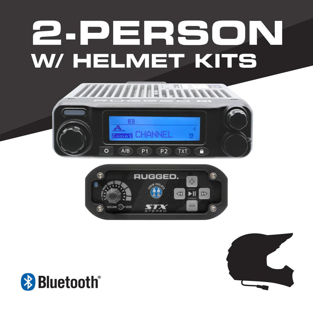 Rugged Radios Stx Stereo Complete Communication Intercom System With