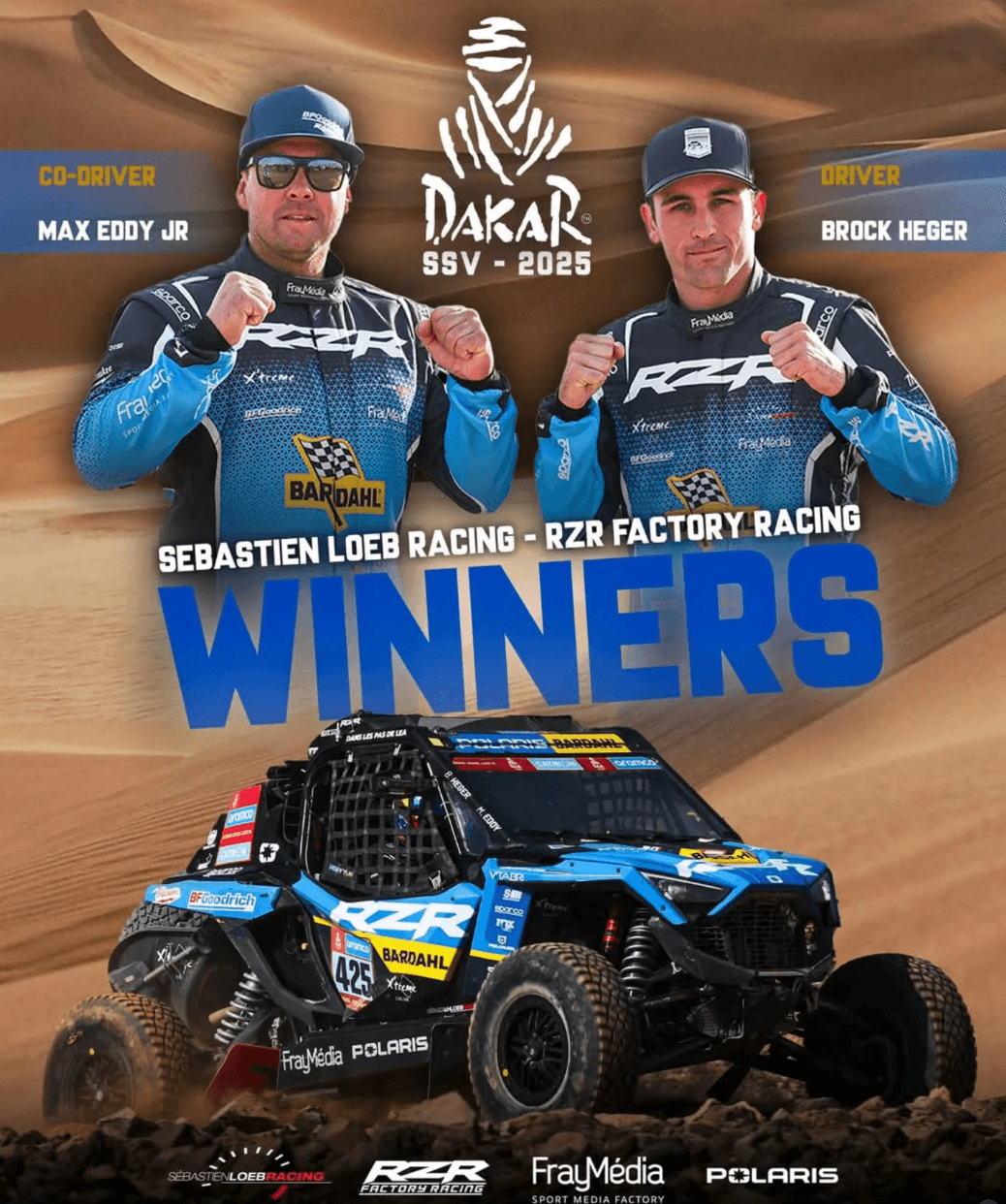 ROOKIE, BROCK HEGER and NAVIGATOR MAX EDDY JR. SHINE AT THE 2025 DAKAR ...
