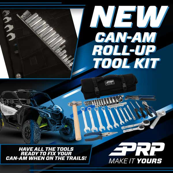 New Products | PRP Can-Am Roll-Up Tool Bag with 35pc Tool Kit - UTV Source