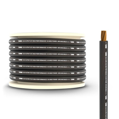 DS18 Audio -1/0-GA Ultra Flex 100% OFC Ground Power Cable 25 Feet - PW-OFC1/0GA-25