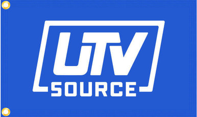UTV Source Blue Whip Flag w/ White UTV Source Logo (12"x20") - UTVS0078531