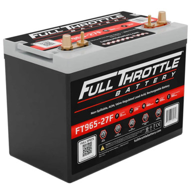 Full Throttle Battery FT965-27F AGM Series Batteries