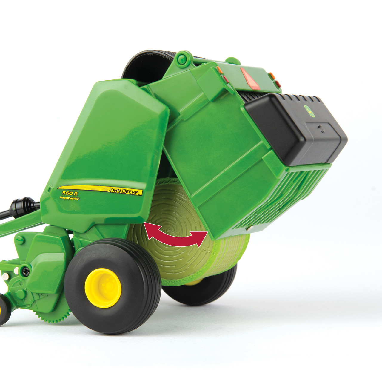 John Deere 1:32 Scale 7270R Tractor with 560R Baler and Round Bale - 3 ...