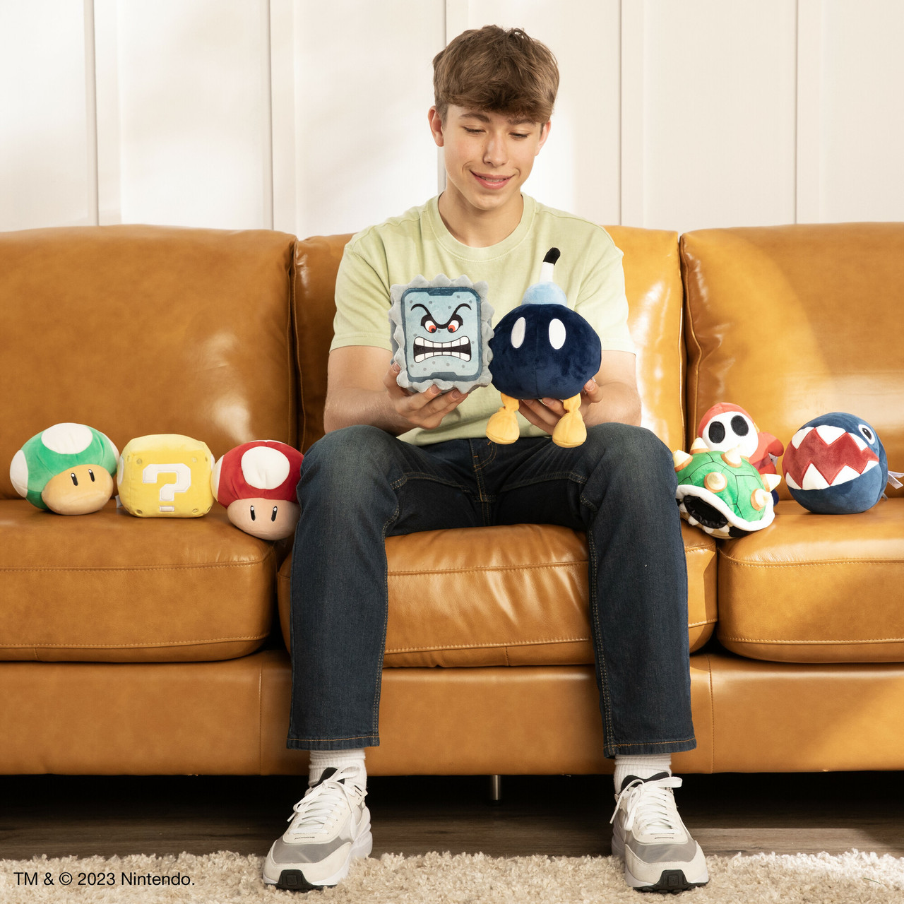 Club Mocchi- Mocchi- Super Mario™ Bob-omb Mega Plush Toy, 15 inch